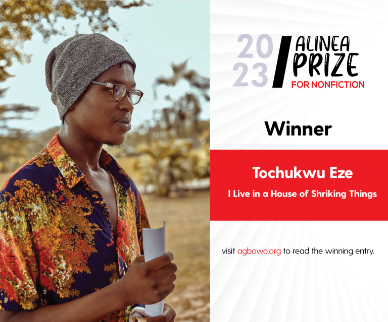 Tochukwu Eze wins the 2023 Alinea Prize for Nonfiction - Agbowó